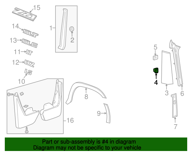 23482523 - Multi-Purpose Retainer 2015-2020 GM | Chevrolet Parts Direct