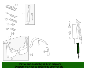 2015-2020 GM Driver Side Back Body Opening Side Lower Gutter 84273588 ...