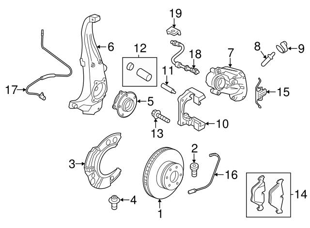 34116898730 - 2010-2019 BMW Brake Disc Lightweight Vent 341040 Right ...