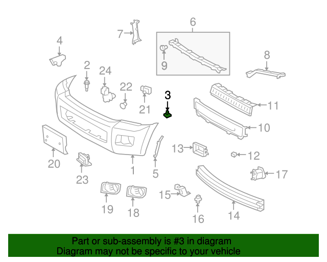 2005-2022 Toyota Bumper Cover Retainer 52535-30150 | OEM Vehicle Parts