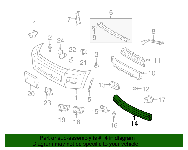 Toyota 2007-2017 Toyota Impact Bar 52131-0C030 | Toyota Parts