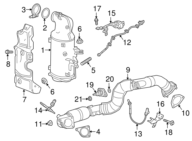2017-2019 GM Oxidation Catalytic Converter 55496390 | TascaParts.com