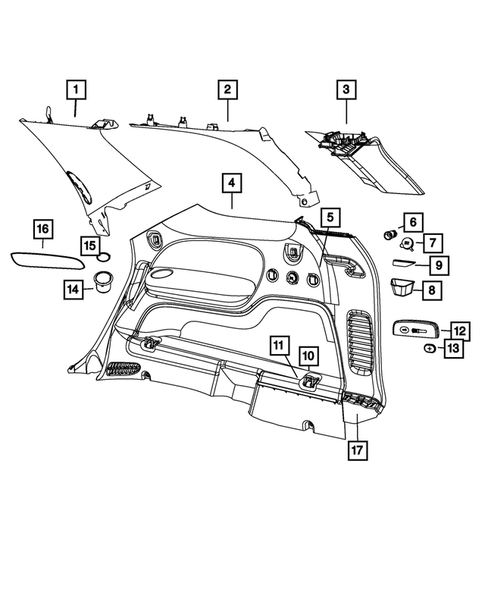 Panels-Moldings-Scuff Plates, Pillar, Cowl, 1/4 Panel Trim and Cargo ...