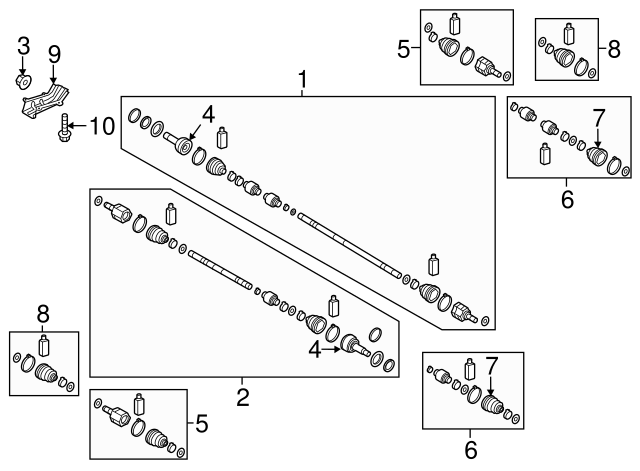 49583-B2000 - Inner Joint 2014-2019 Kia Soul | Kia.Parts Store