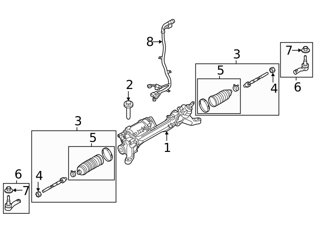 2020-2023 Land Rover Inner Tie Rod LR129168 | OEM Parts Online