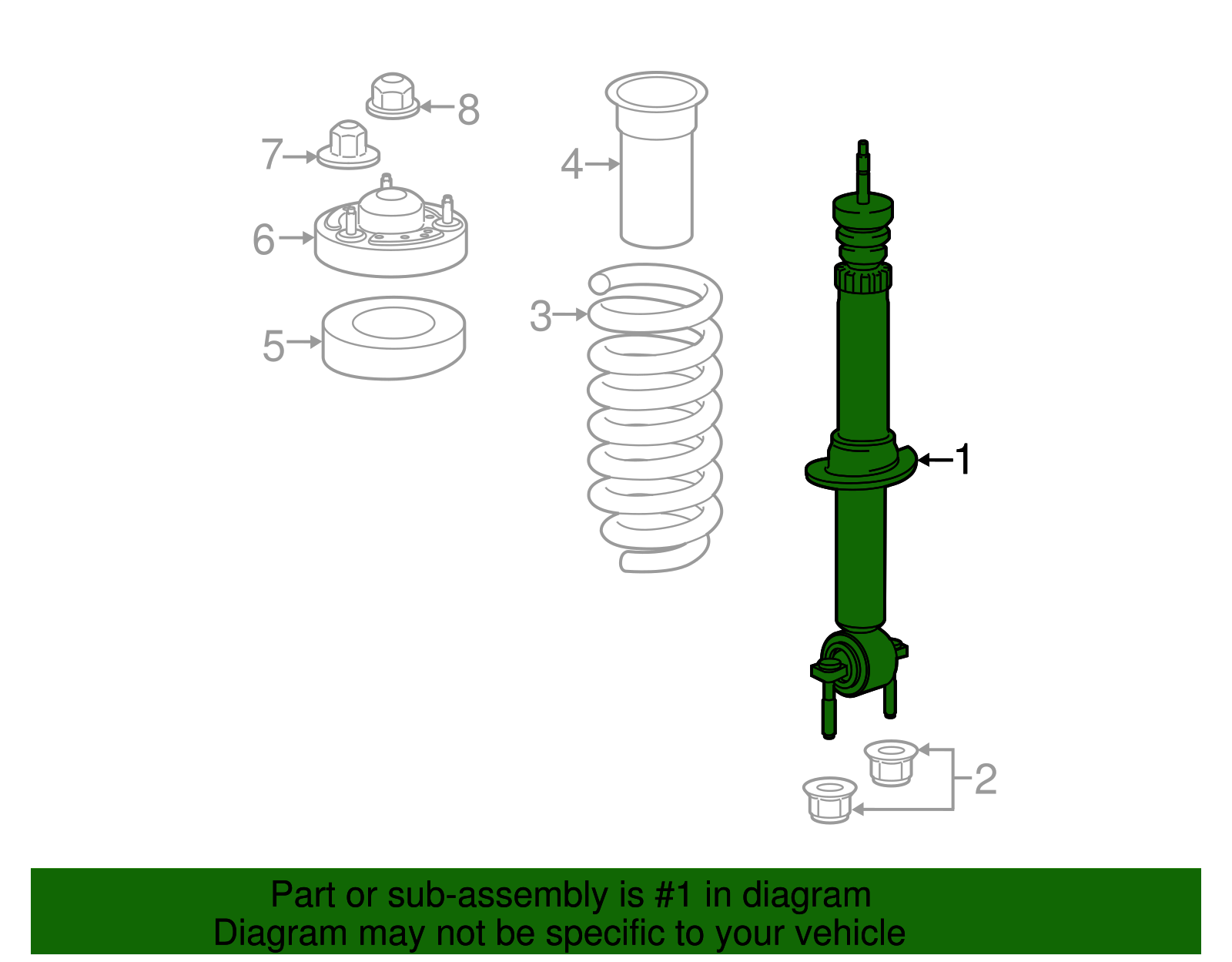2017-2020 Ford F-150 Shock Absorber Assembly JL3Z-18124-L | Blue ...