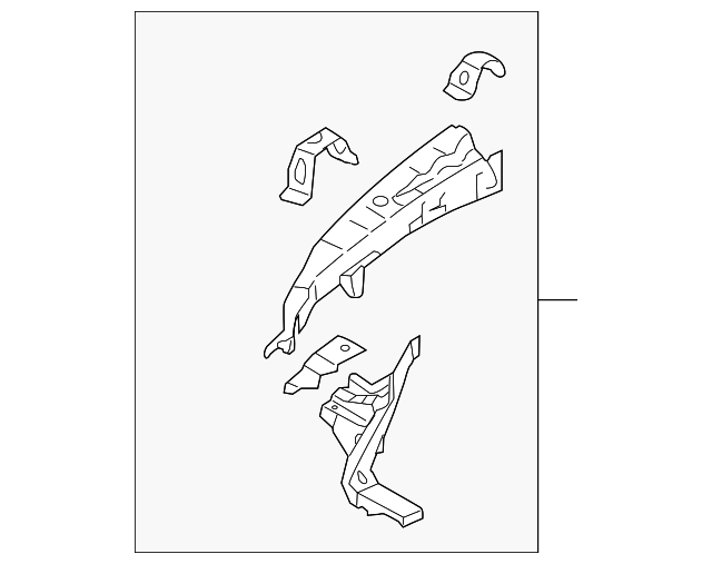 2010-2014 Subaru Apron Assembly - Driver's Side (LH) 51609AJ03A9P ...