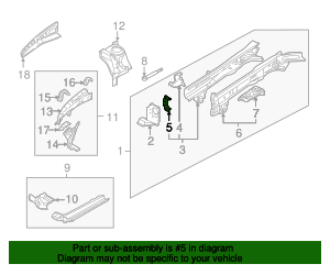 2010-2014 Subaru OEM NEW 10-14 Subaru Bumper Impact Absrbr Bracket ...