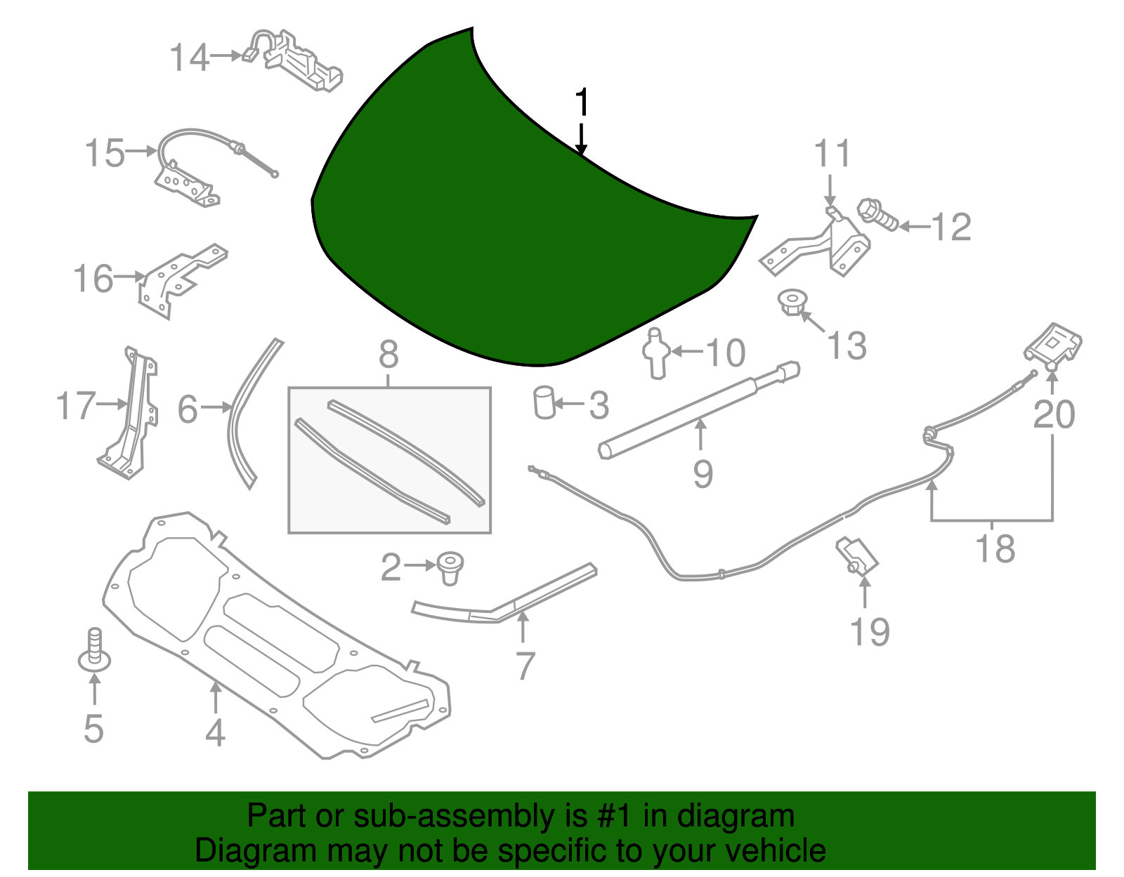 65100-5AA0A - Hood Panel 2015-2024 Nissan Murano | Nissan Parts ...
