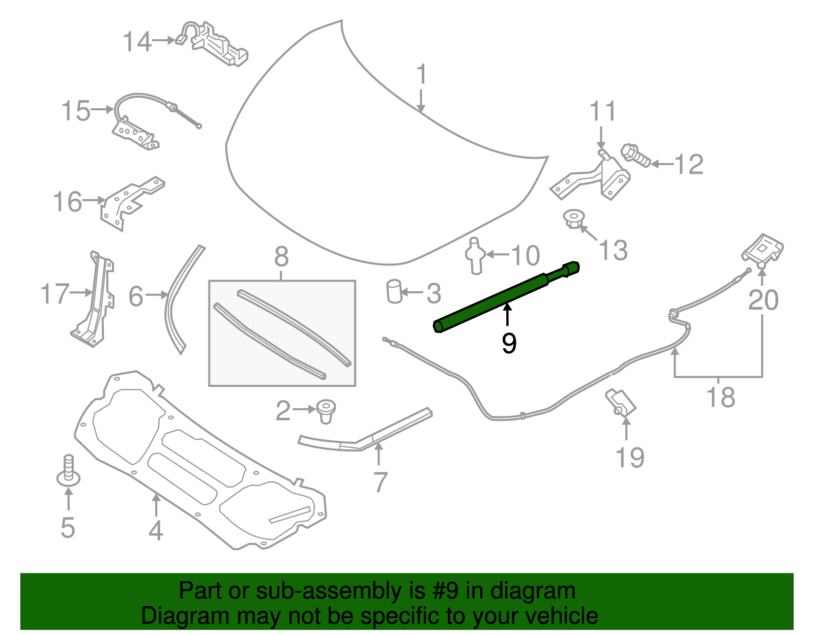 2019-2024 Nissan Murano Support Strut 65471-5AA1A | Ziegler Nissan of ...