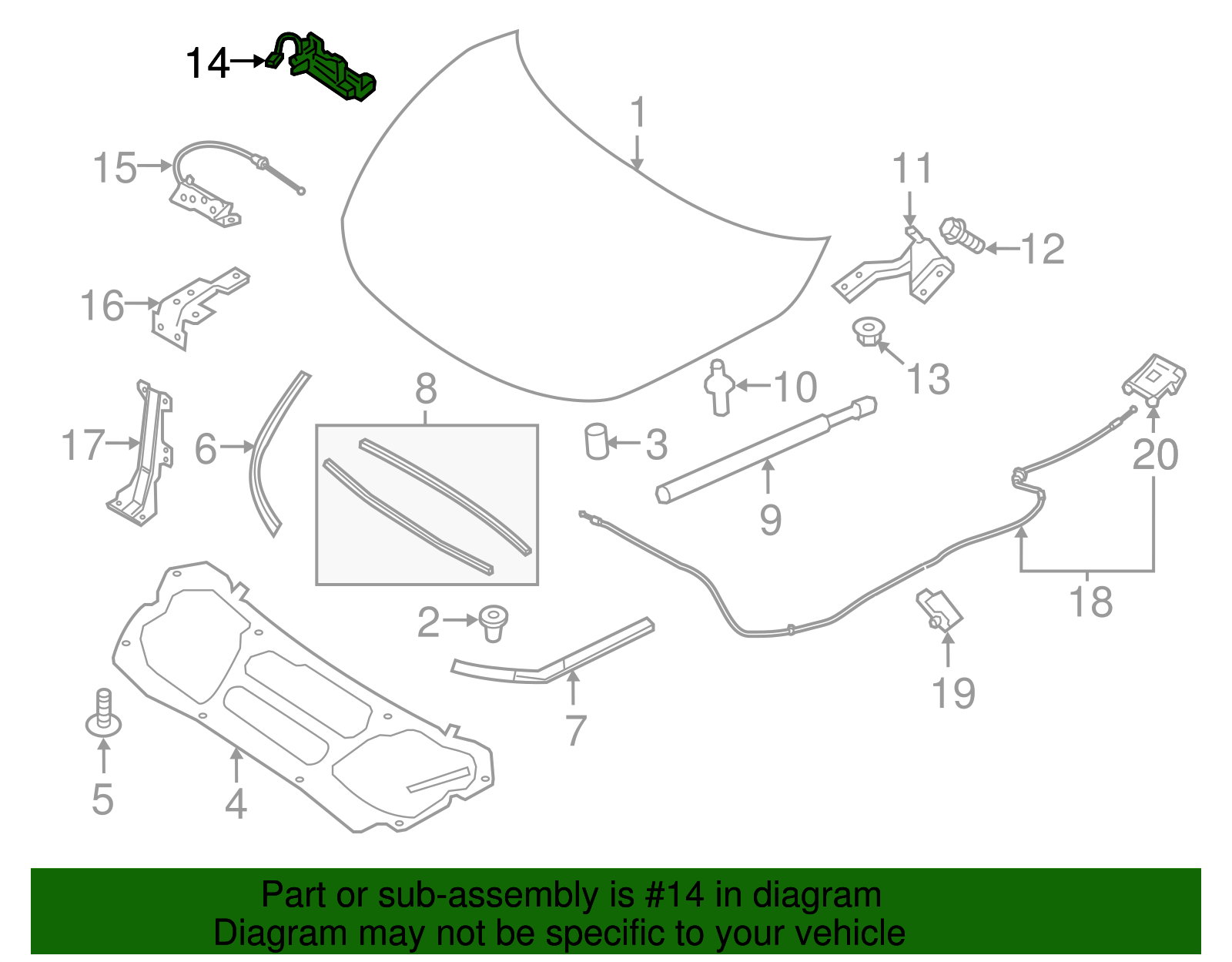 65601-3JA1A - 2013-2024 Nissan - Latch | Anicra Nissan Parts