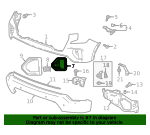 2019-2022 GMC Black Front Driver Side Fog Lamp Bezel 84220376 GM ...