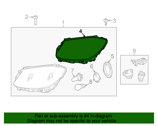 2015-2018 Mercedes-Benz Headlight Gasket 205-826-02-91 ...