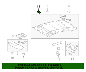 81340-30100-B0 - Sun Visor Light 2006-2017 Lexus | AutoNationParts.com