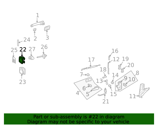 463-720-02-37 - Door Hinge 2002-2014 Mercedes-Benz | AutoNationParts.com