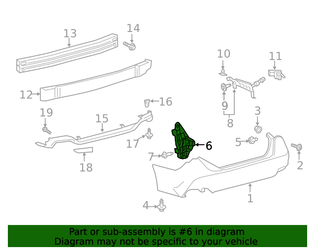 52592-07020 - Bumper Splash Shield 2019-2022 Toyota Avalon ...