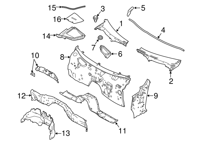 2011-2020 Infiniti Cover Panel Seal 66870-1EA0A | Infiniti of Columbus ...