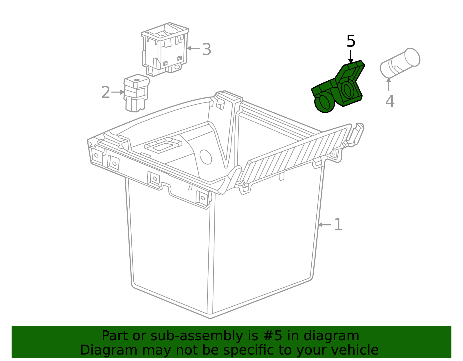 2021-2025 GM (Replaces 84651488) Black Front Floor Console Accessory ...
