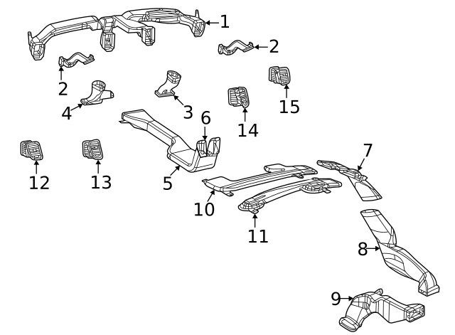 2021 Dodge Durango Duct 68166078aa | TascaParts.com