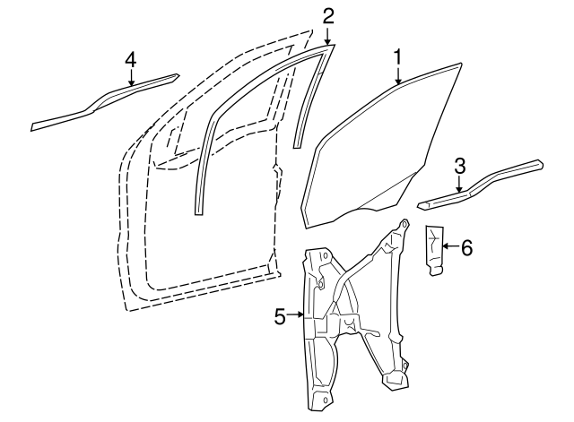 2004-2008 Ford Belt Molding 6L3Z-1521452-A | TascaParts.com