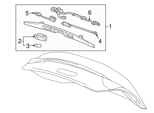 GM Parts | Black Rear Closure Center Applique Carrier - (84096555) | GM ...