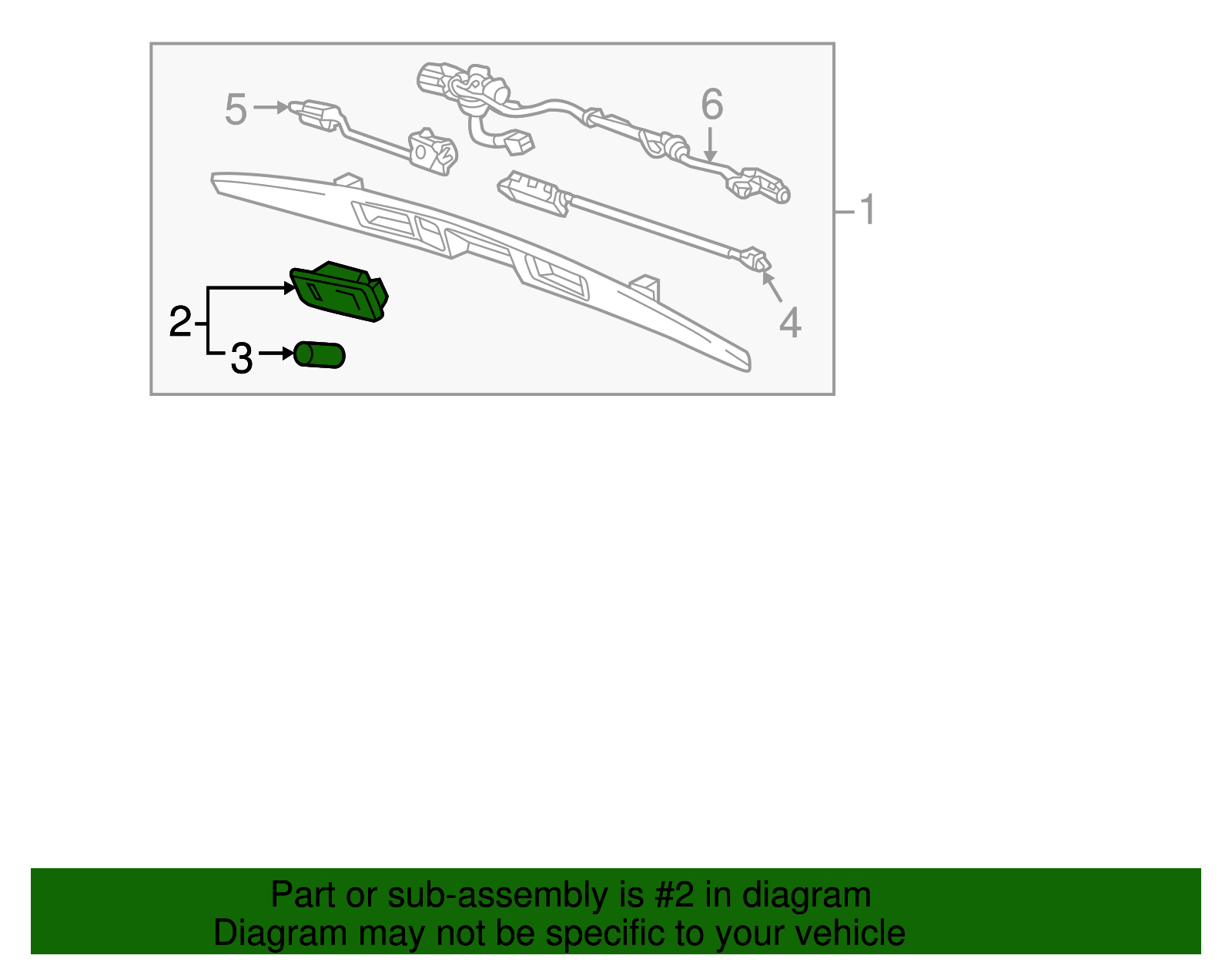 84096555 - Black Rear Closure Center Applique Carrier 2014 Chevrolet ...
