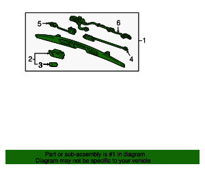 23242181 - Black Rear Closure Center Applique Carrier 2018-2020 ...