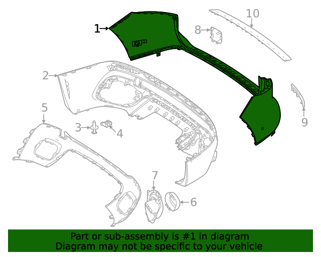 247-880-26-01-9999 - Bumper Cover 2021-2023 Mercedes-Benz GLA 250 ...