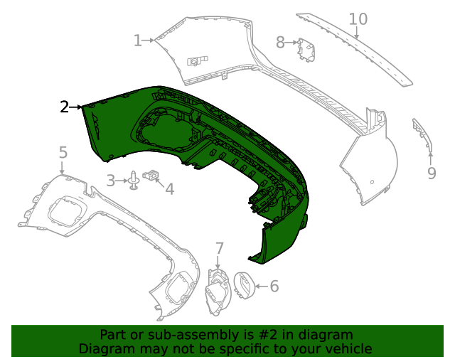 247-880-55-06 - Bumper Cover 2021-2023 Mercedes-Benz GLA 250 | Mercedes ...