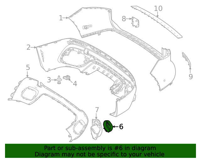 247-885-82-05-64 - Bumper Cover Spacer Panel 2021-2023 Mercedes-Benz ...