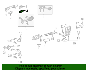 2016-2023 Toyota Exterior Door Handle Pad 69242-06080 | Toyota Parts Center
