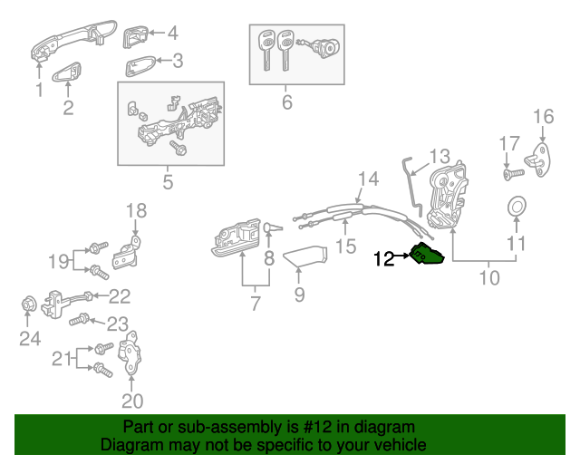 2014-2024 Toyota Lock Cover 69035-02030 | Toyota Parts Center
