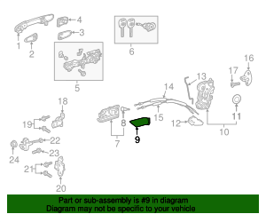 74038-06010 - Interior Door Handle Screw Cap - 2018-2023 Toyota Camry ...