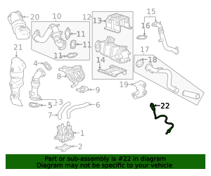 2017-2023 GM Exhaust Gas Recirculation Cooler Temperature Sensor ...