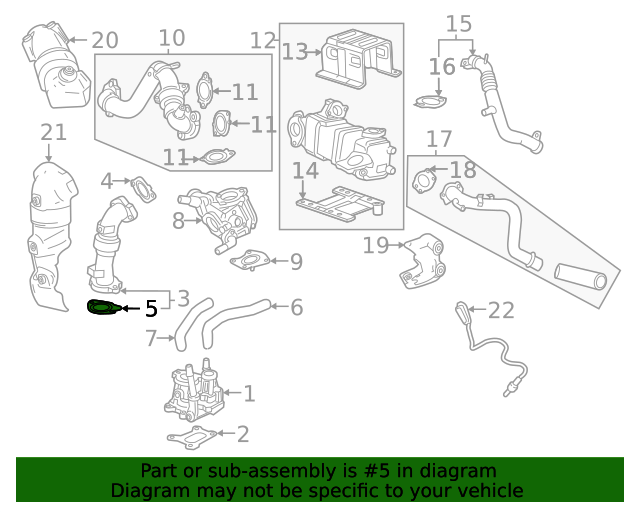 12688014 - Exhaust Gas Recirculation (EGR) Pipe Gasket 2017-2024 GM ...