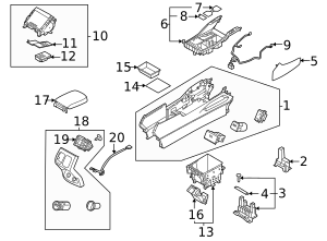 84630-P2050WK - Console Tray 2021-2024 Kia Sorento | Kia.Parts Store