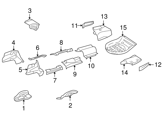 1968-2024 Mercedes-Benz Shielding 221-682-20-71 | Mercedes-Benz Parts
