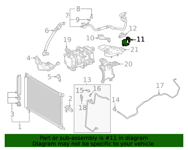 2021-2023 Toyota Mirai A/C Refrigerant Line Bracket 88688-62080 ...