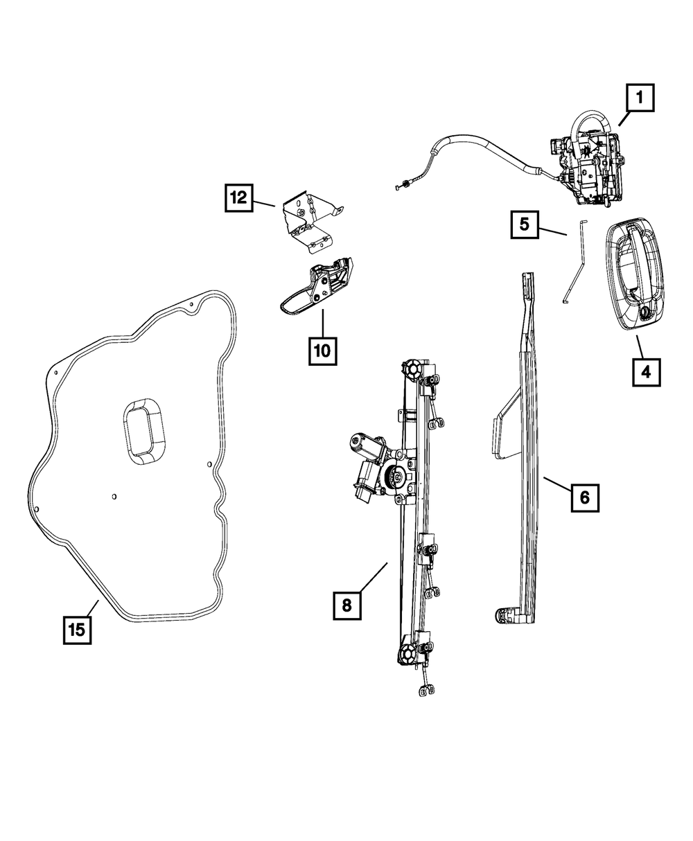 2014-2021 Ram Front Door Glass Lower Channel, Left 68169388AA | Mopar ...