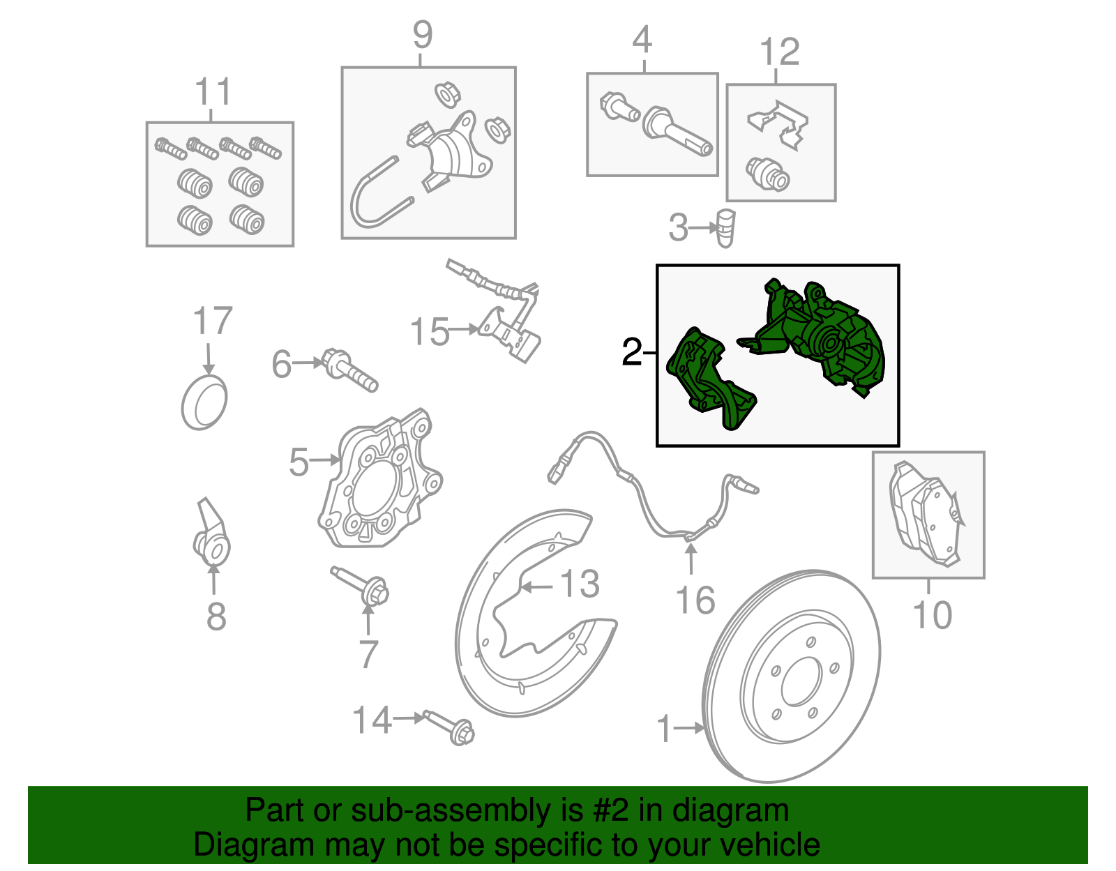 2005-2014 Ford Mustang Motorcraft™ Caliper BRCF-275 | OEM Parts Online