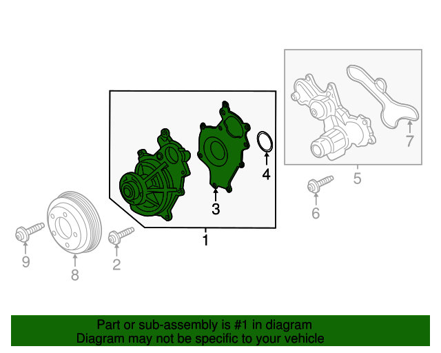2015-2020 Ford Water Pump BL3Z-8501-C | Varsity Ford
