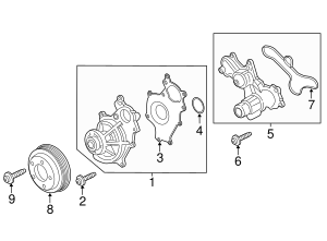 ER3Z-8501-C - Engine Water Pump 2011-2019 Ford | Ford Parts Direct