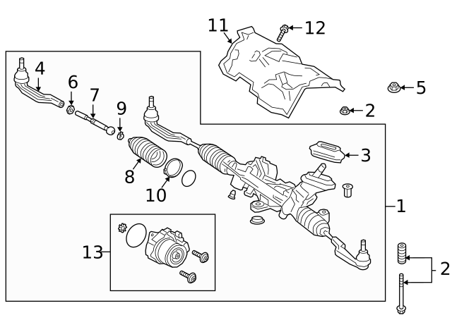 247-460-04-02 - Steering Gear 2021-2023 Mercedes-Benz GLB 250 ...