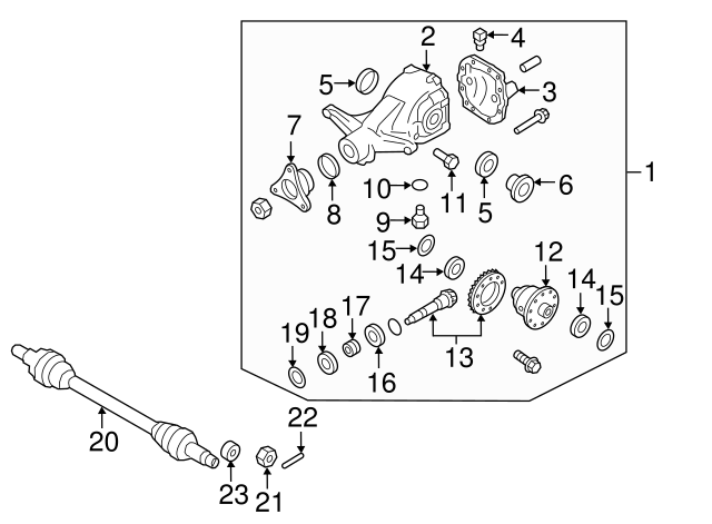 53010-4E000 - Carrier Case 2015-2017 Kia K900 | Kia.Parts Store