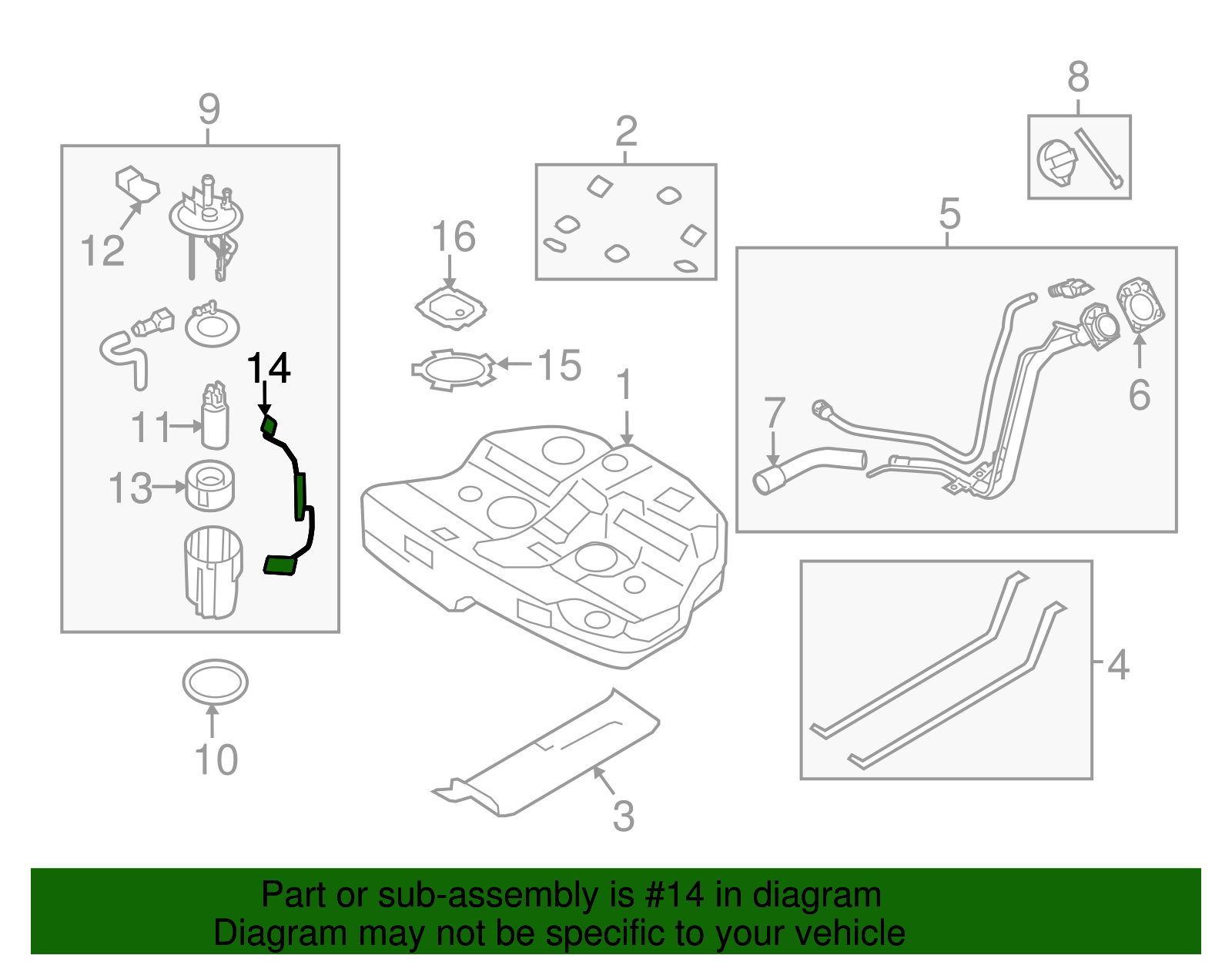 94460-4C000 - Fuel Gauge Sending Unit 2012-2015 Kia Optima | Kia.Parts ...