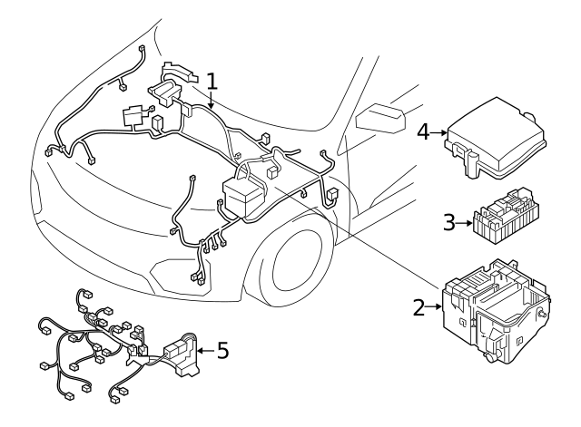 2020-2021 Kia Telluride Wire Harness 91210-S9160 | Genuine OEM Kia Parts