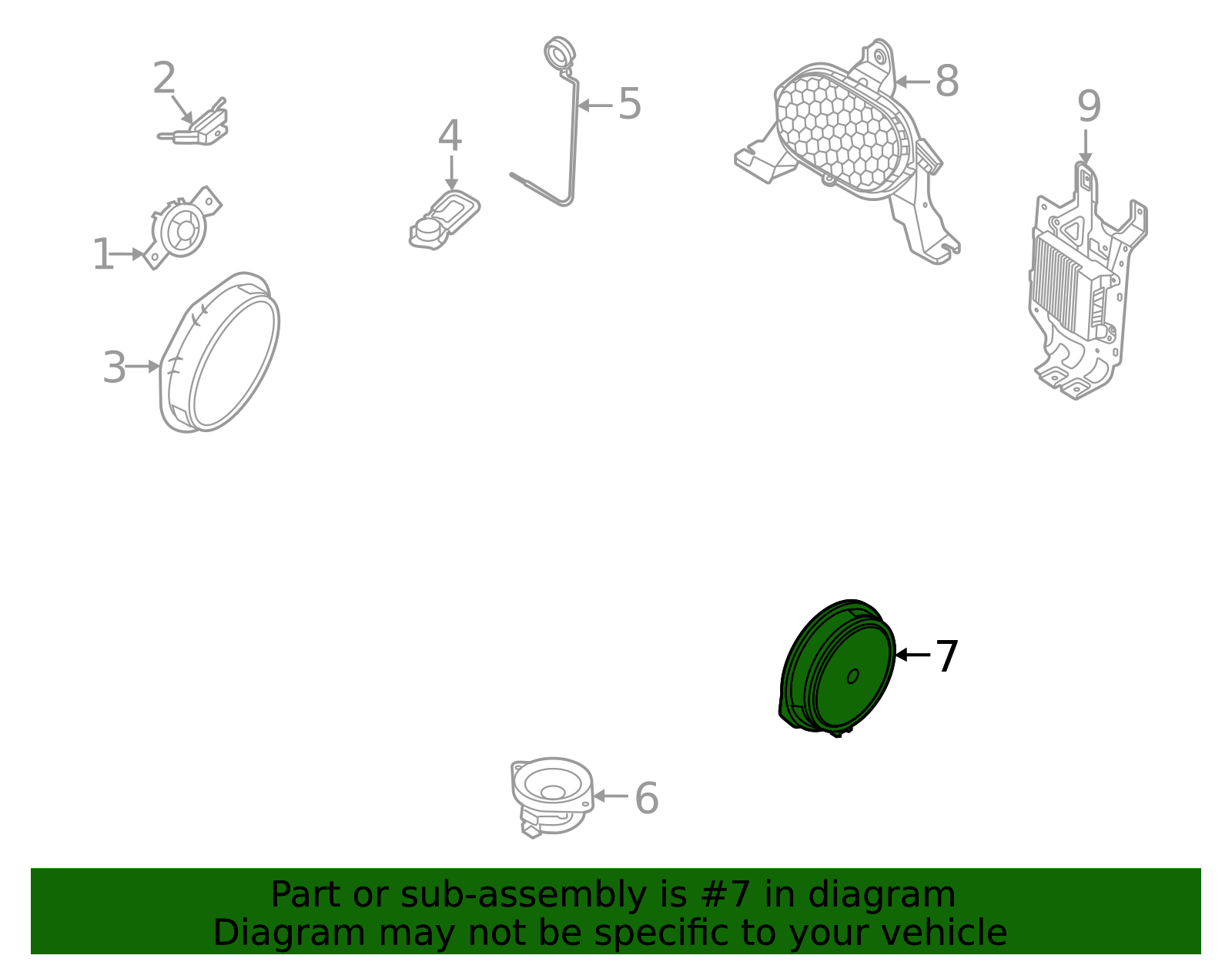 2018-2025 Ford Speaker JL3Z-18808-RB | Miracle Ford Parts
