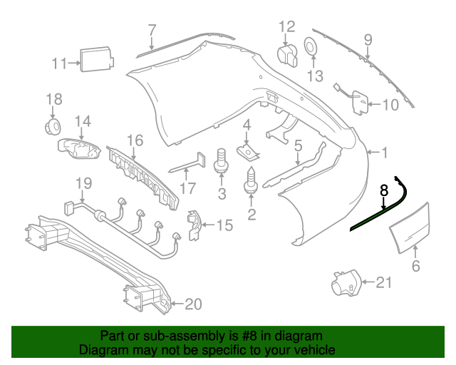 2078852121 - Bumper Trim 2010-2013 Mercedes-Benz | AutoNationParts.com