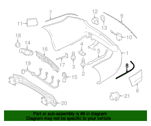 2078852121 - Bumper Trim 2010-2013 Mercedes-Benz | AutoNationParts.com