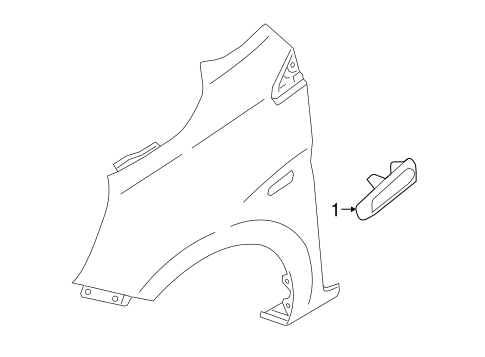 Exterior Trim - Fender for 2019 Mitsubishi Mirage G4 | Mitsubishi Parts ...